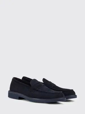 DOUCAL'S Suede Calfskin Loafers - Blue