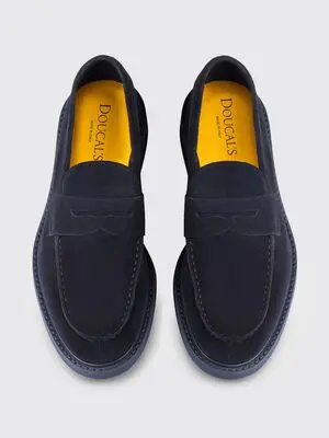 DOUCAL'S Suede Calfskin Loafers - Blue