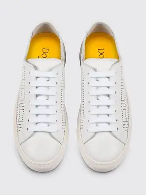 DOUCAL'S Perforated Leather Lace-up Sneakers