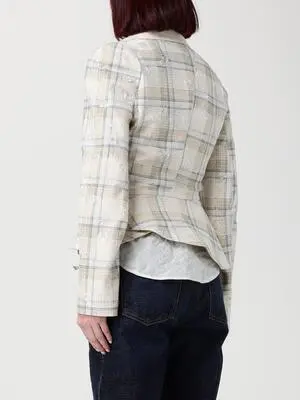 VIVIENNE WESTWOOD Checked Cotton Blend Asymmetrical Blazer