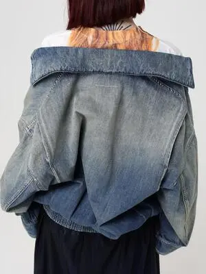 MAISON MARGIELA Cotton Denim Bomber Jacket