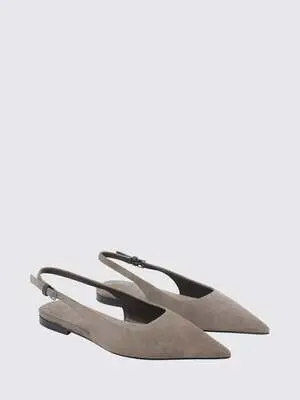 Brunello Cucinelli Suede Slingback Flats