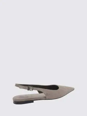 Brunello Cucinelli Suede Slingback Flats