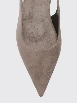 Brunello Cucinelli Suede Slingback Flats