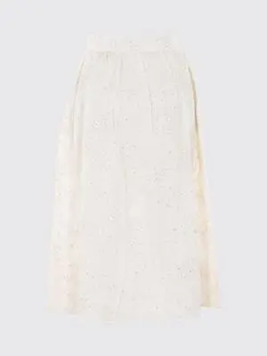 Liu Jo Broderie Anglaise Midi Skirt - White