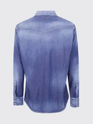 Dsquared2 Stretch Cotton Denim Shirt - Navy