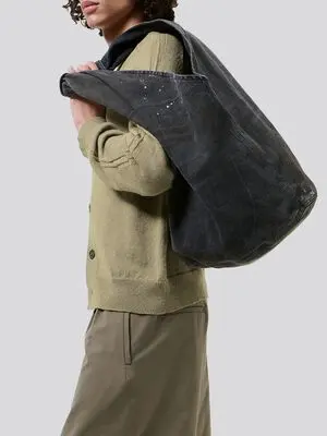 Our Legacy Drip Bag Nebula In Used Denim - Grey