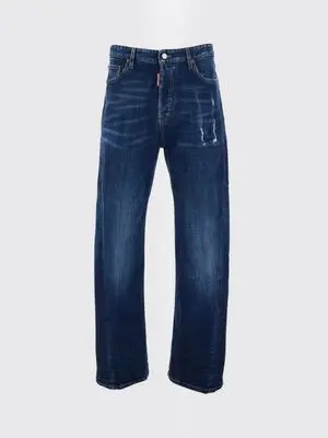 Dsquared2 Straight Cotton Denim Jeans - Blue