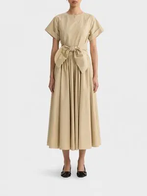 PATOU Cotton Poplin Midi Dress - Beige