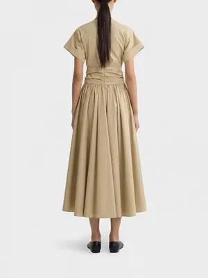 PATOU Cotton Poplin Midi Dress - Beige