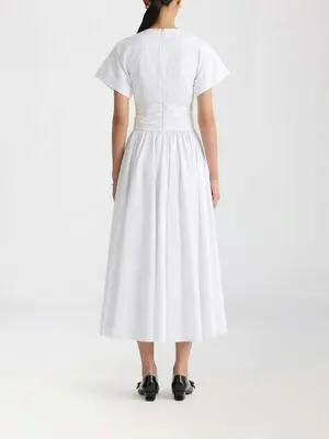 PATOU Cotton Poplin Midi Dress - White
