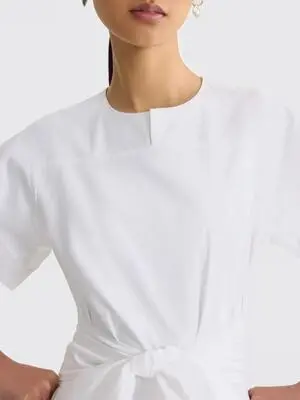 PATOU Cotton Poplin Midi Dress - White