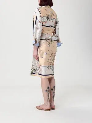 Liu Jo Printed Satin Midi Chemisier Dress