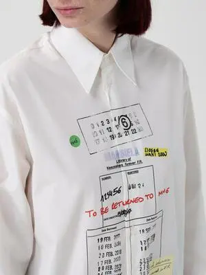 MAISON MARGIELA Graphic Print Cotton Shirt