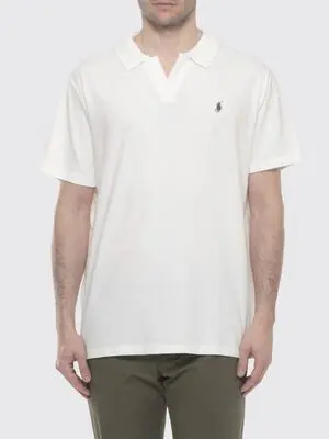 Polo Ralph Lauren Cotton And Linen Polo Shirt With Logo Blue 1