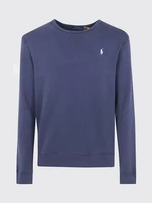 Polo Ralph Lauren Cotton Blend Crewneck Sweatshirt With Embroidered Logo - Blue