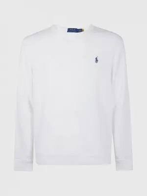 Polo Ralph Lauren Cotton Blend Crewneck Sweatshirt With Embroidered Logo - White