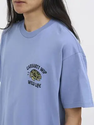 Carhartt Work In Progress Organic Cotton T-shirt With Logo Print - Blue