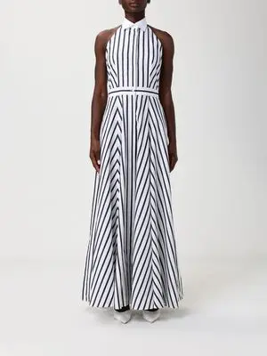 Ralph Lauren Striped Maxi Dress With Collar