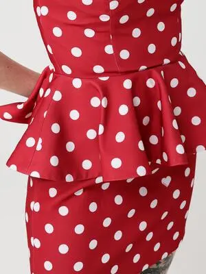 Fiorucci Polka Dot Peplum Mini Dress