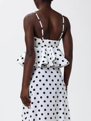 Fiorucci Polka Dot Peplum Top
