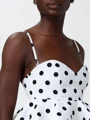 Fiorucci Polka Dot Peplum Top