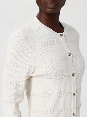 Liu Jo Knit Sweater With Ruffle Detail - Cream