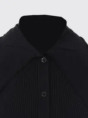 Pinko Ribbed Knit Sleeveless Top With Pointed Collar