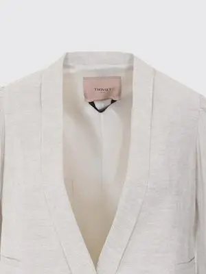 TWINSET Cropped Blazer With Shawl Lapel