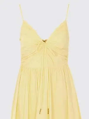 Michael Kors Organic Cotton Midi Dress - Yellow