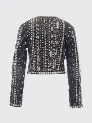 R13 Studded And Rhinestone Denim Jacket