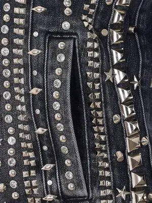 R13 Studded And Rhinestone Denim Jacket