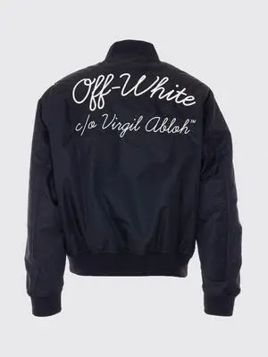 Off-White Nylon Bomber Jacket With Embroidered Logo