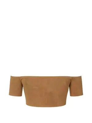 Elisabetta Franchi Metal Button Top - Neutrals
