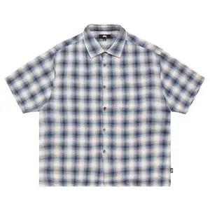 StÜssy Liam Short-sleeve Plaid Shirt - Blue