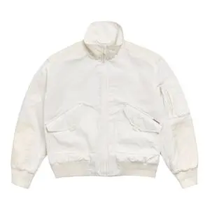 StÜssy Mock Neck Flight Bomber - White