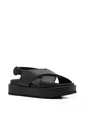 PALOMA BARCELO Criss-cross Stitched Sandals