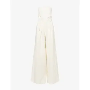 Second Summer Strapless Linen Jumpsuit - Cream