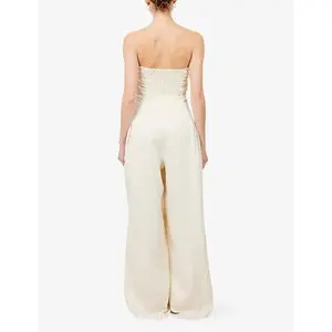 Second Summer Strapless Linen Jumpsuit - Cream