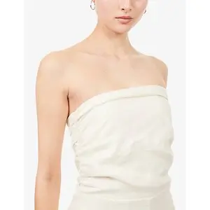 Second Summer Strapless Linen Jumpsuit - Cream