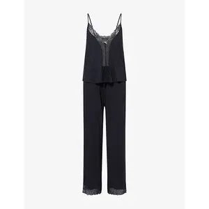 Eberjey Lara Lace-trim Stretch-jersey Pyjamas