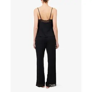 Eberjey Lara Lace-trim Stretch-jersey Pyjamas