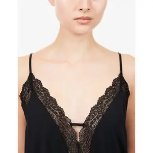 Eberjey Lara Lace-trim Stretch-jersey Pyjamas