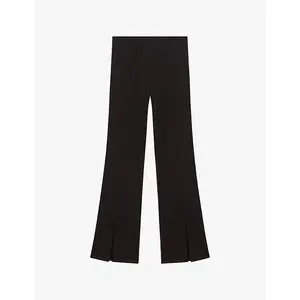 Maje Flared Split-hem Woven Trousers