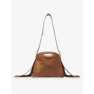 Maje Mini Suede Shoulder Bag - Camel