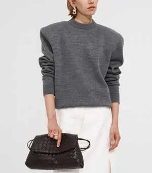 Bottega Veneta Leather Giorno Shoulder Bag - Brown