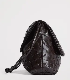 Bottega Veneta Leather Giorno Shoulder Bag - Brown