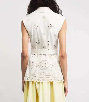 Veronica Beard Eyelet Belted Blazer