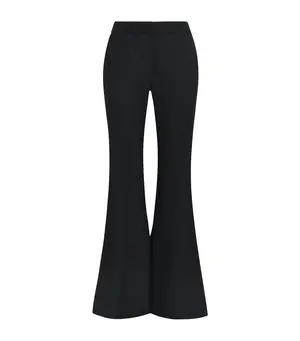LAURA PITHARAS Wool Flared Suit Trousers
