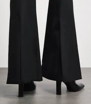 LAURA PITHARAS Wool Flared Suit Trousers